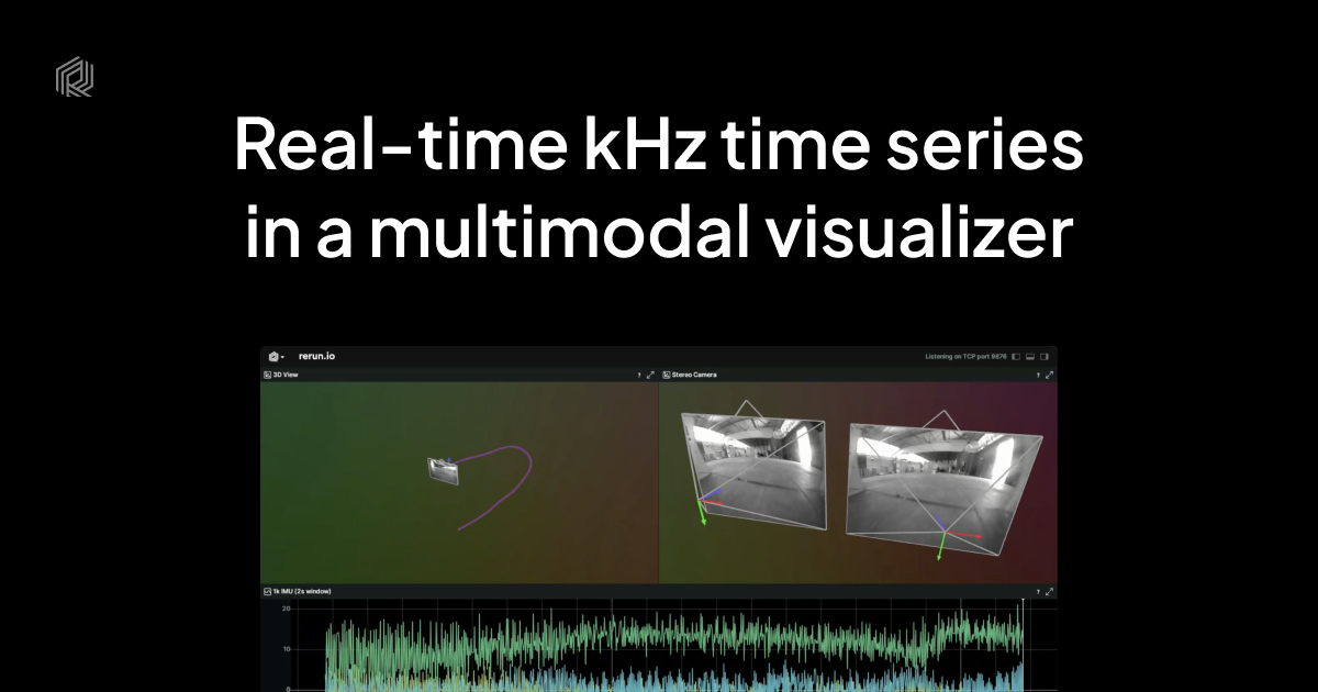 Real-time kHz time series in a multimodal visualizer — Rerun