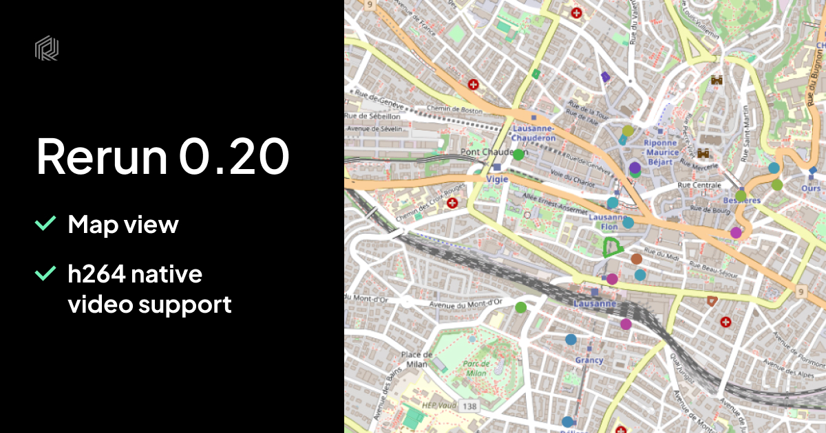 Geospatial data and full H.264 support — Rerun