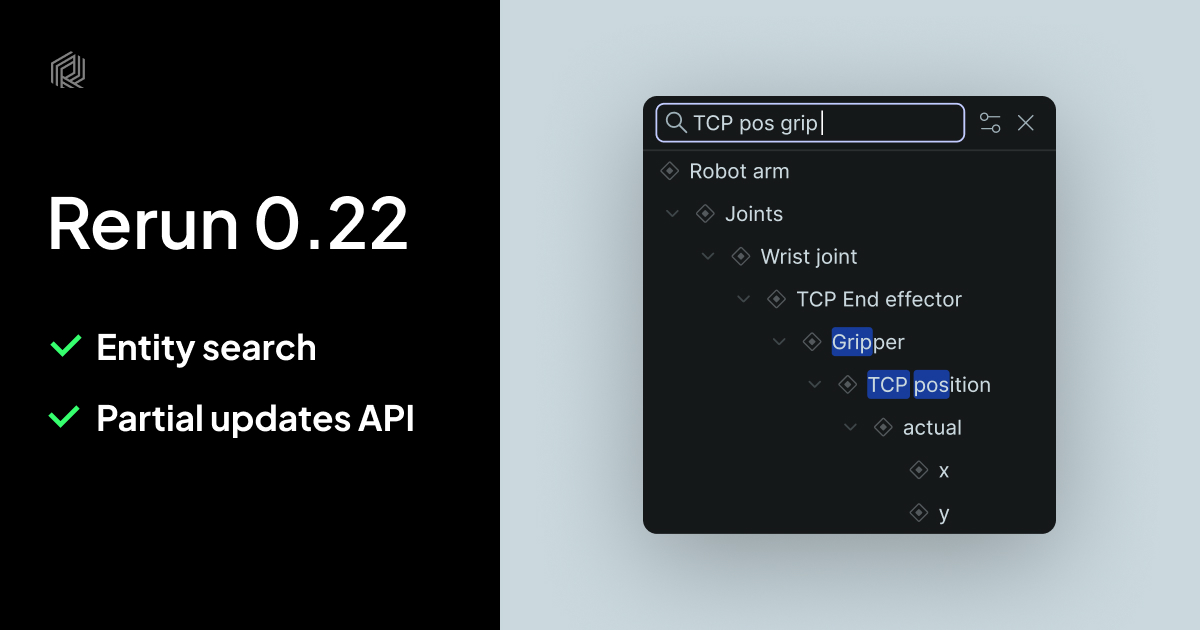 Entity Filtering & Partial Update APIs — Rerun